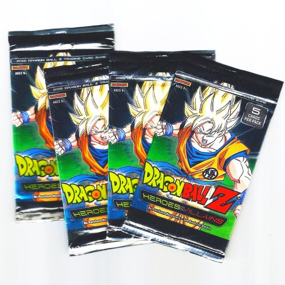 Panini | Toys | New 4 Dragonball Z Heroes Villains Booster Packs Dbz ...